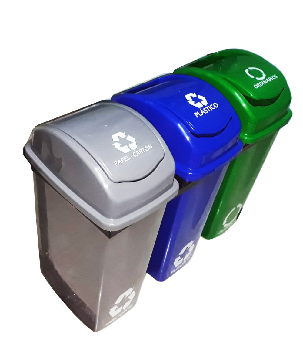 COMBO TRES CANECAS VERDE, AZUL, GRIS | ECORECICLAJE - GABYVENTAS