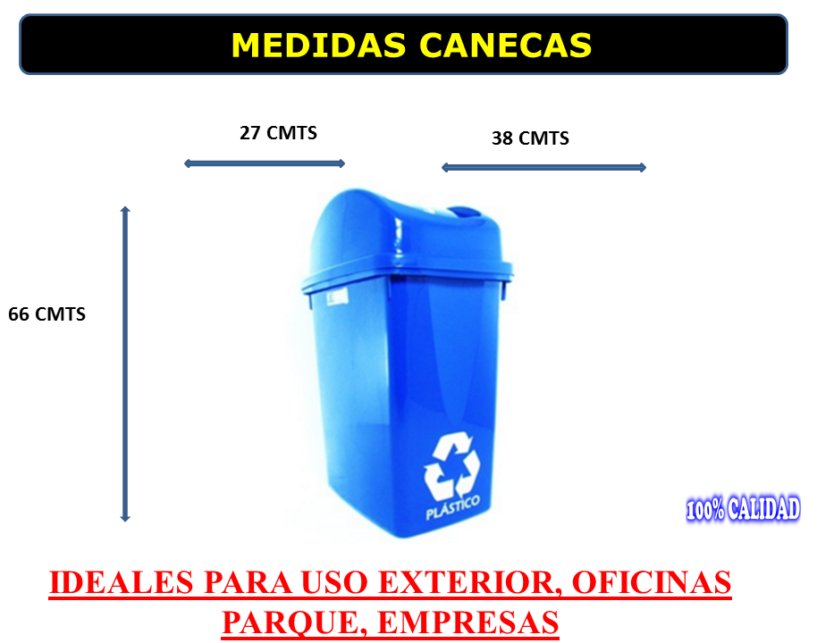tres canecas de 35 litros (3) | ECORECICLAJE - GABYVENTAS