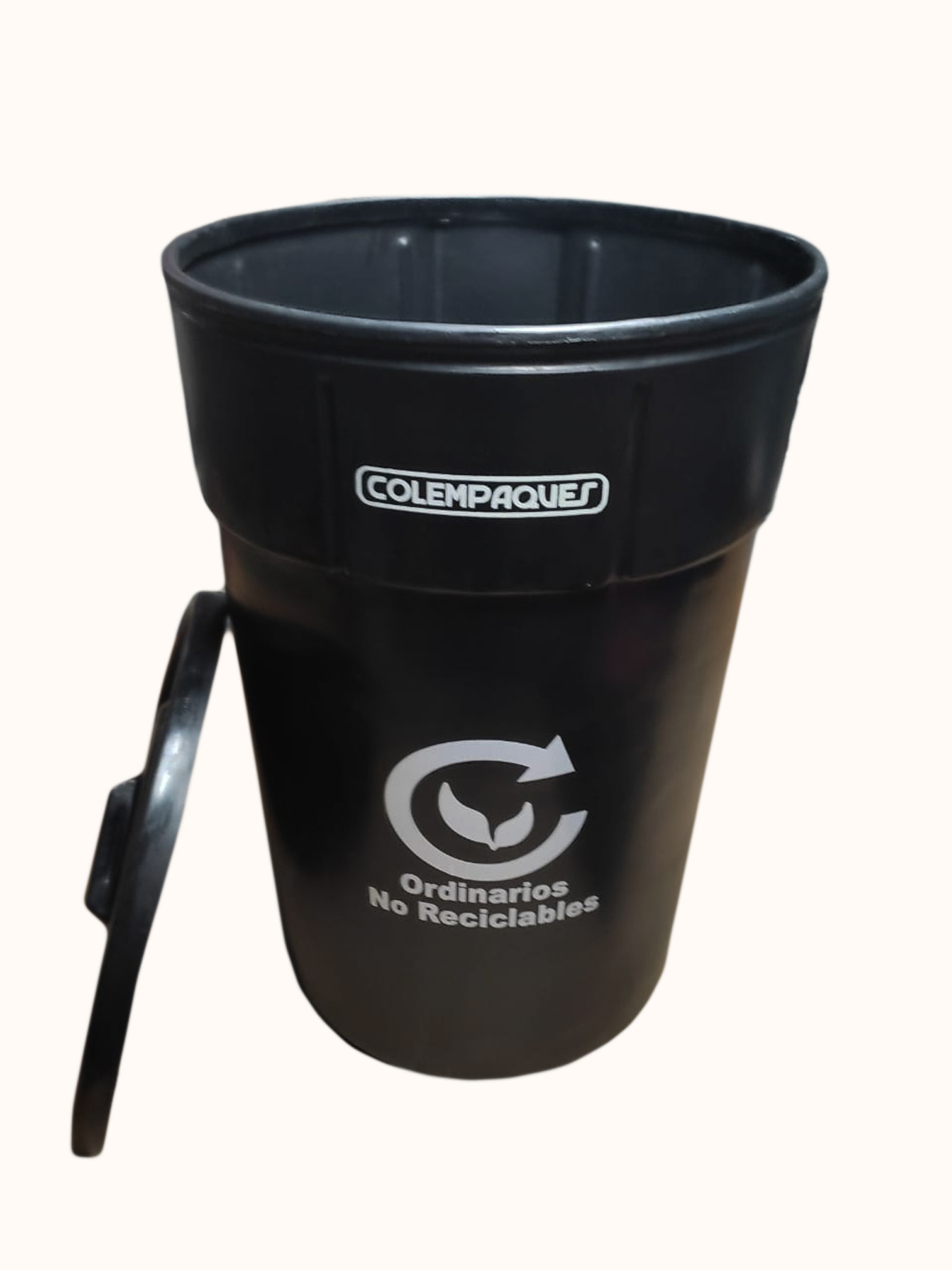 Caneca plástica de 208 litros con tapa plana plástico resistente ...