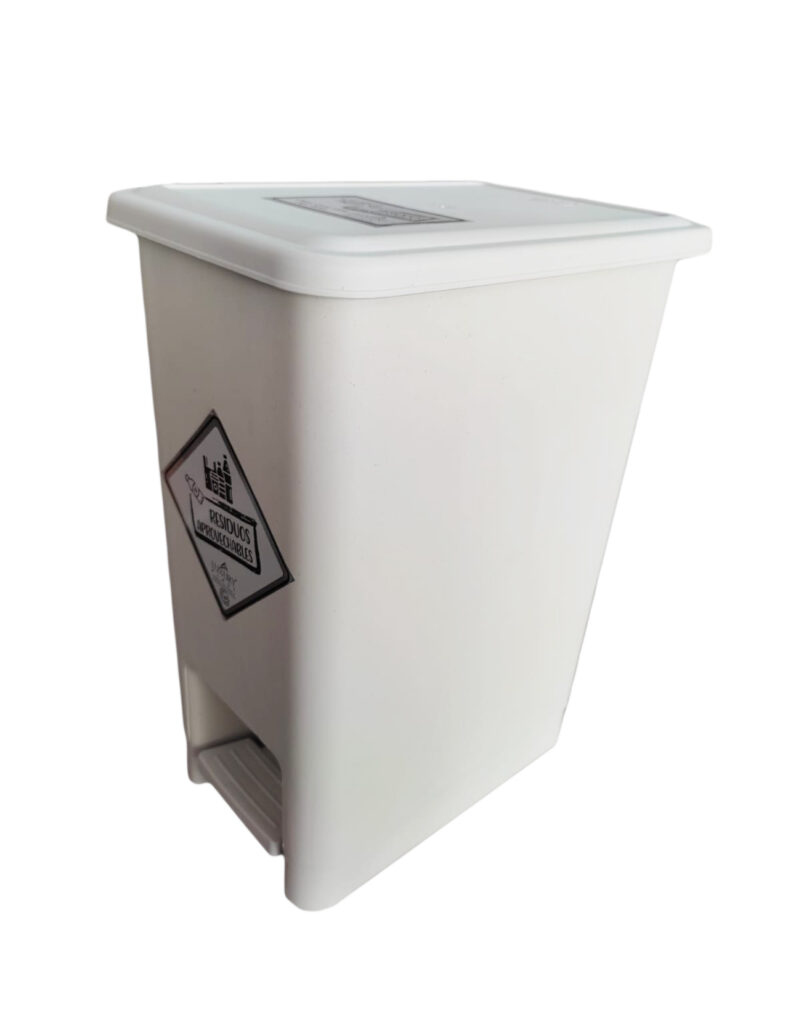 Papelera plástica 12 litros pedal con sujetador de bolsa | ECORECICLAJE ...