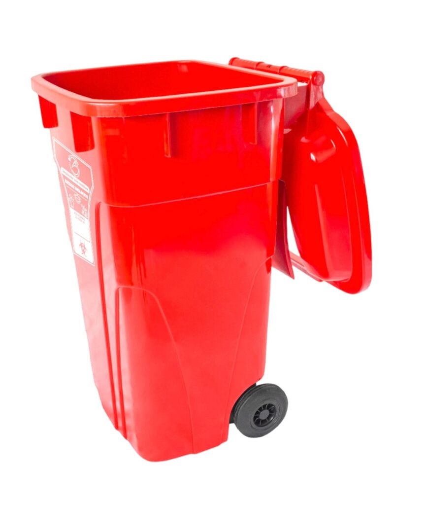 contenedor 120 litros con doble tapa y ruedas Luxury (15 ...